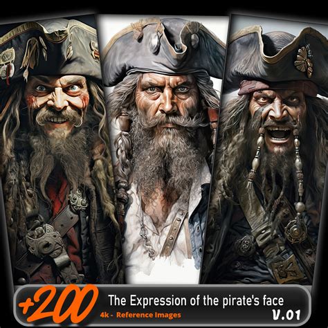 Artstation The Expression Of The Pirates Face Vol 01 4k Reference