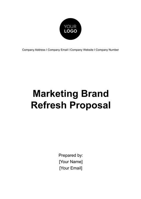 Free Marketing Brand Refresh Proposal Template To Edit Online