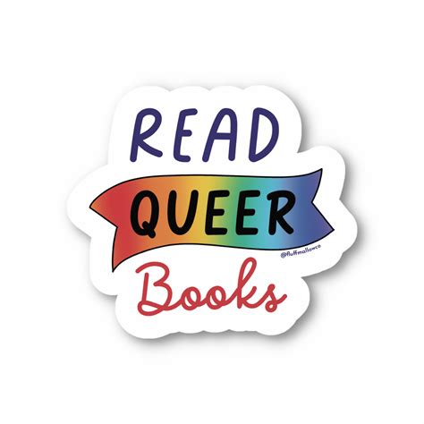 Read Queer Books Reading Vinyl Sticker Fluffmallowco
