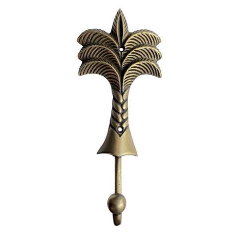 Brass Palm Tree Hook Large Pineapple Traders Fine Furniture