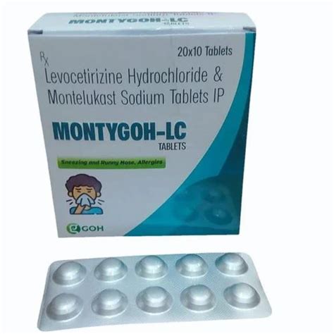 Montygoh Lc Levocetirizine Hydrochloride Montelukast Sodium Tablet Ip
