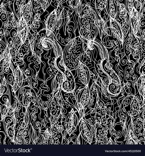 Beautiful Hand Drawn Wave Seamless Pattern Vector Image