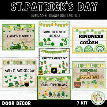 St Patrick Day Bulletin Board Kit Buddle By Jannylovecolors TPT