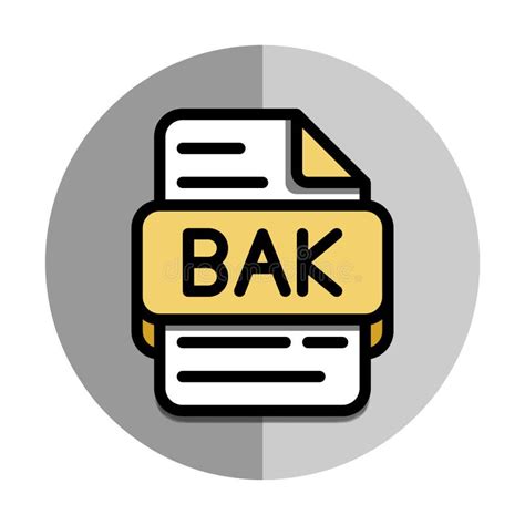 Bak Data Files Icons Document Files Programming Format Symbol Icon With A Flat Graphic Design