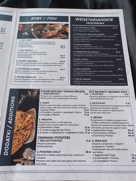 Menu At Joy Restaurant Żywiec