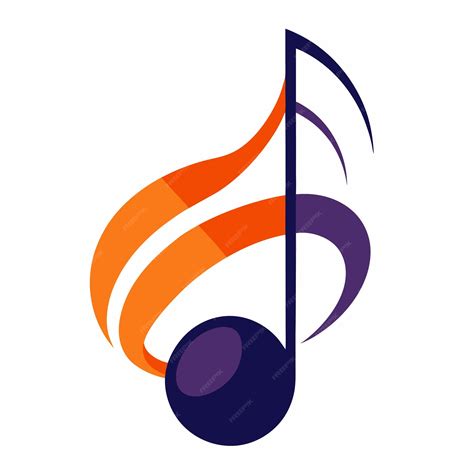 Musical Note Logo Design Concept Vector Art And Illustration Premium