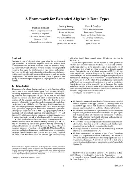 PDF A Framework For Extended Algebraic Data Types