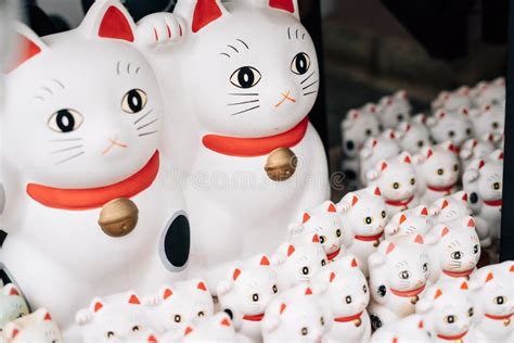 Maneki Neko Cat In Japanese Shrine Stock Image Image Of Decoration Japanese 393407511