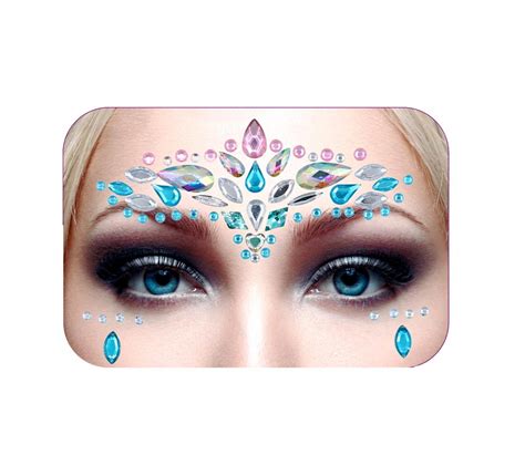 Facial Jewels Gouttes Bleu Vif Et Lilas