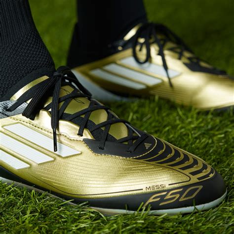 Boots Messi F50 Elite Firm Ground Boots Gold Adidas Qatar