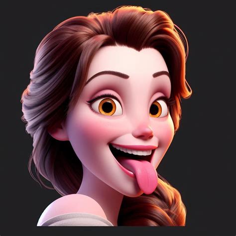 Princess Belle Sticking Out Her Tongue Rdalle2