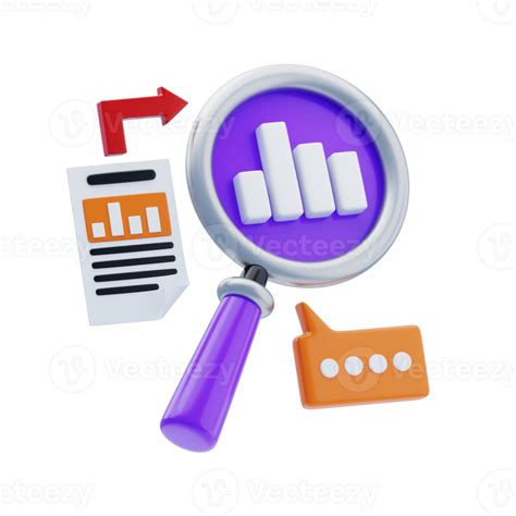 Research Data Insight 3d Icon 53349665 Png