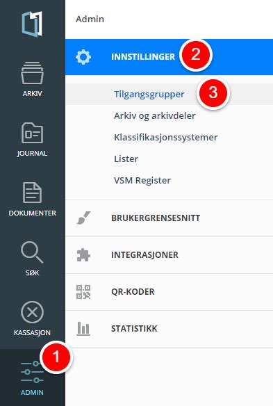 Admin Section Access Groups