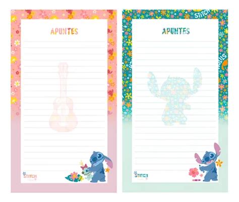 Pack X2 Block De Apuntes Stitch A5 Block De Notas Apuntes Stitch