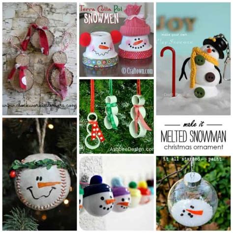 27 Diy Snowman Ornaments For Christmas Snowman Ornament Crafts