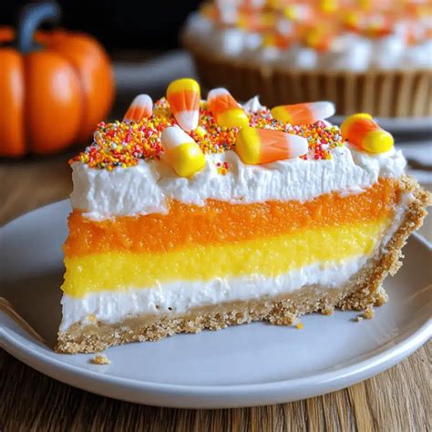 Layered Candy Corn Pie Irresistible No Bake Halloween Delight