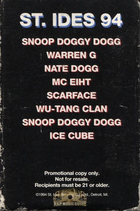 St Ides 94 Cassette Tape Rap Music Guide