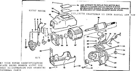 Official Craftsman 11319770 Radial Arm Saw Parts Sears Partsdirect