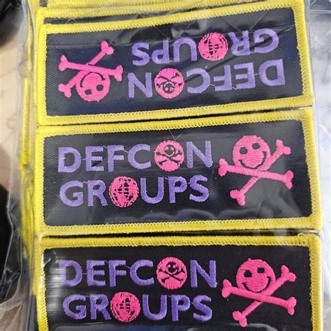 Def Con Groups Logo Patch Dc32 Colors Embroidered Velcro With Backing