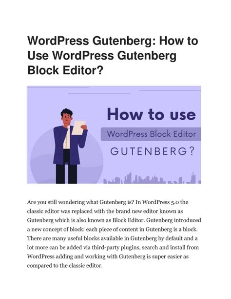 Ppt Wordpress Gutenberg How To Use Wordpress Gutenberg Editor