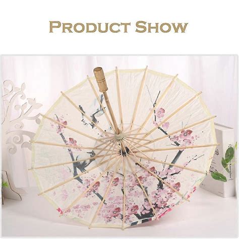 Chinese Silk Cloth Umbrella Classical Style Decorative Umbrella Oil