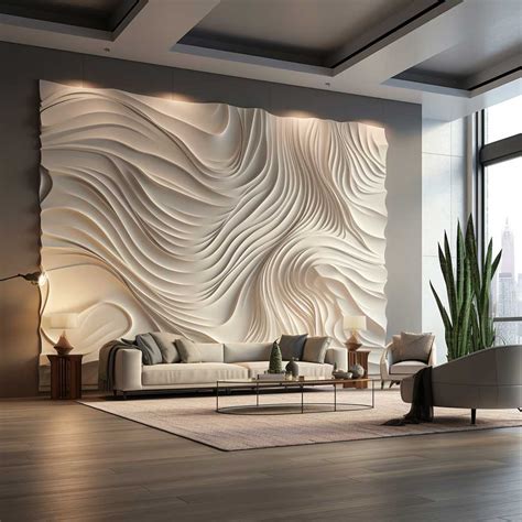 3d Wall Panel Design For Living Room
