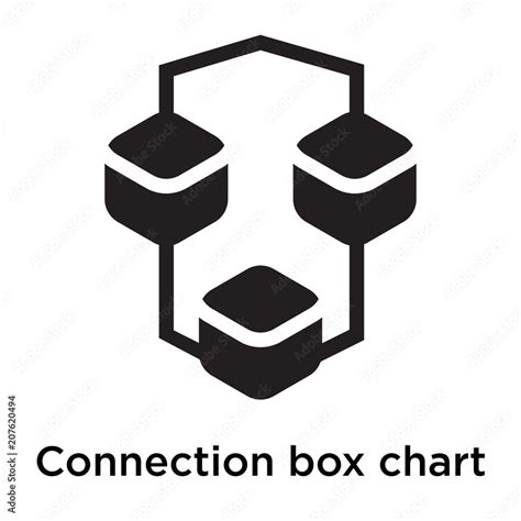 Connection Box Chart Icon Vector Sign And Symbol Isolated On White