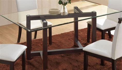 Natasha Cappuccino Glass Rectangular Dining Table From New Classic