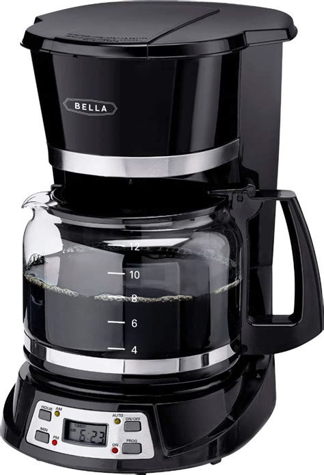 Bella 12 Cup Programmable Coffee Maker Black 14830 Best Buy