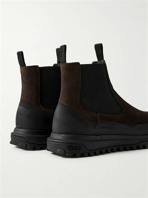 Diemme Ramon Rubber Trimmed Suede Chelsea Boots Brown Diemme