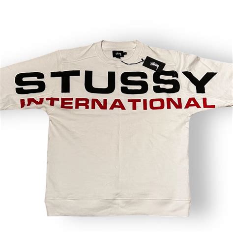 Cream White Stussy International Crewneck Depop