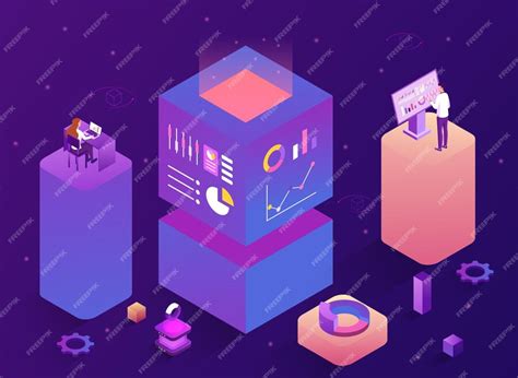 Premium Vector Concept Of Data Visualization A Man Analyzes Data