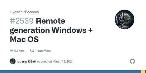 Remote Generation Windows Mac Os · Lllyasviel Fooocus · Discussion