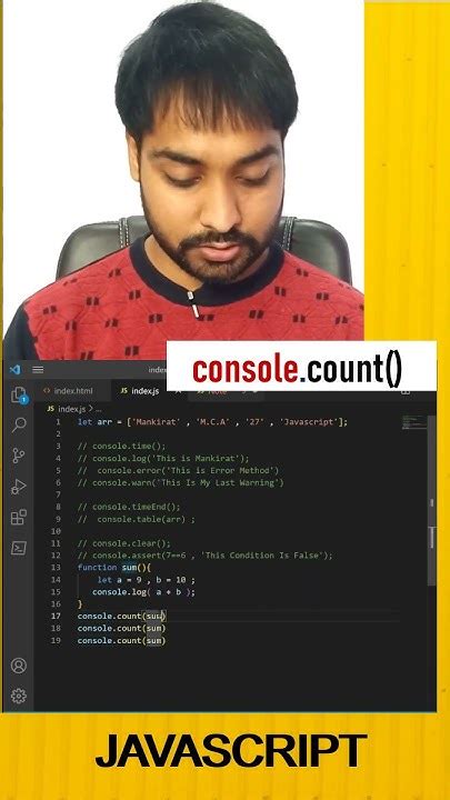 Console Count In Javascript Youtube