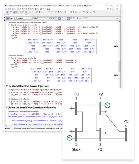 Load Flow Analysis Of A Five Bus Power System Example