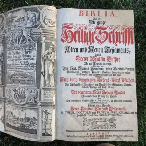 Antique German Bible Martin Luther Translation 1700s Gothic Etsy