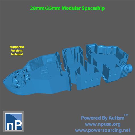 🚀 Modular Spaceship For Tabletop Wargames・free 3d File For ・cults