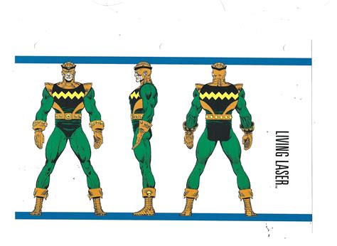 Official Handbook Of The Marvel Universe Sheet Living Laser Comic