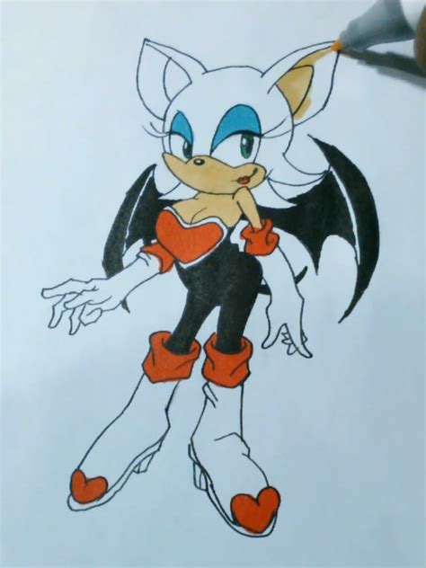 How To Draw Rouge The Bat Step By Step