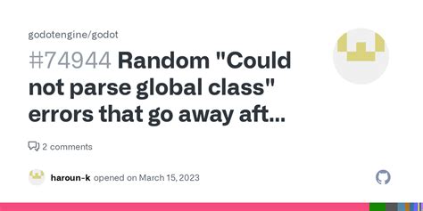 Random Could Not Parse Global Class Errors That Go Away After Saving