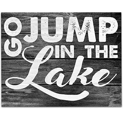 Go Jump In The Lake Art Print 11x14 Unframed Art Print Perfect Lake