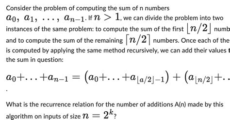 Solved Consider The Problem Of Computing The Sum Of N Chegg Com
