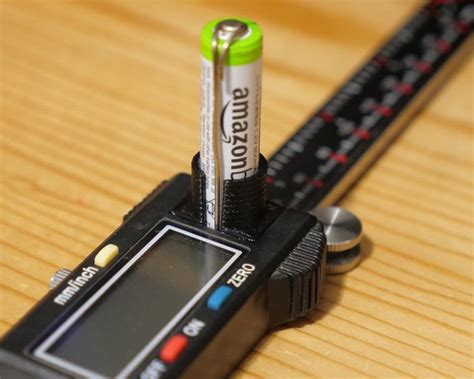 Digital Caliper Battery Conversion Aaa Adapter By Mh2241 3d Printer