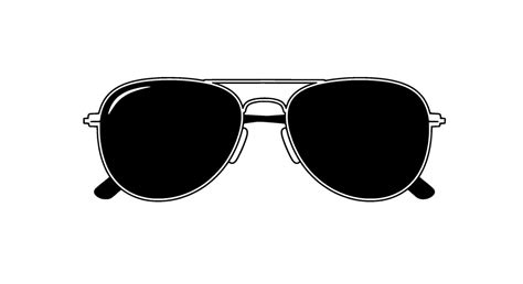 Aviator Sunglasses Icon Simple Black Silhouette 60848179 Vector Art At