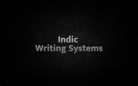 Indic Writing System Behance