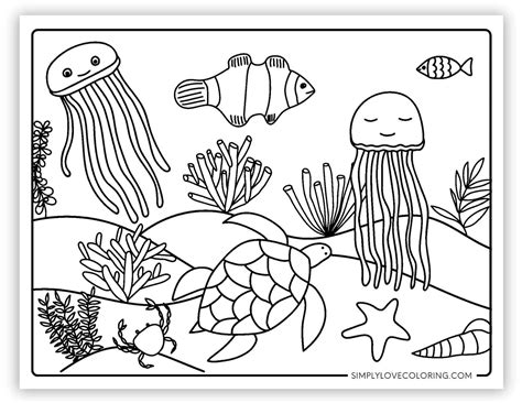 45 Sea Life Coloring Pages Free Pdf Printables Simply Love Coloring