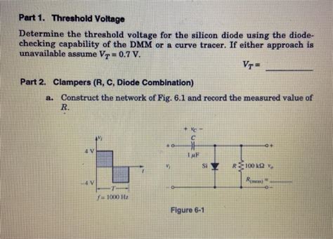 Solved Part 1 Threshold Voltage Determine The Threshold