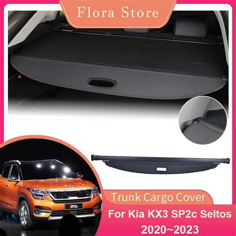 Rear Trunk Cargo Cover For Kia Kx3 Sp2c Seltos 2020 2023 Partition Board Blind Privacy Shield 
