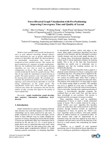 Pdf Force Directed Graph Visualization With Pre Positioning
