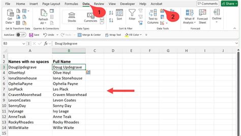 How To Quickly Add Spaces Between Words In Excel • Za